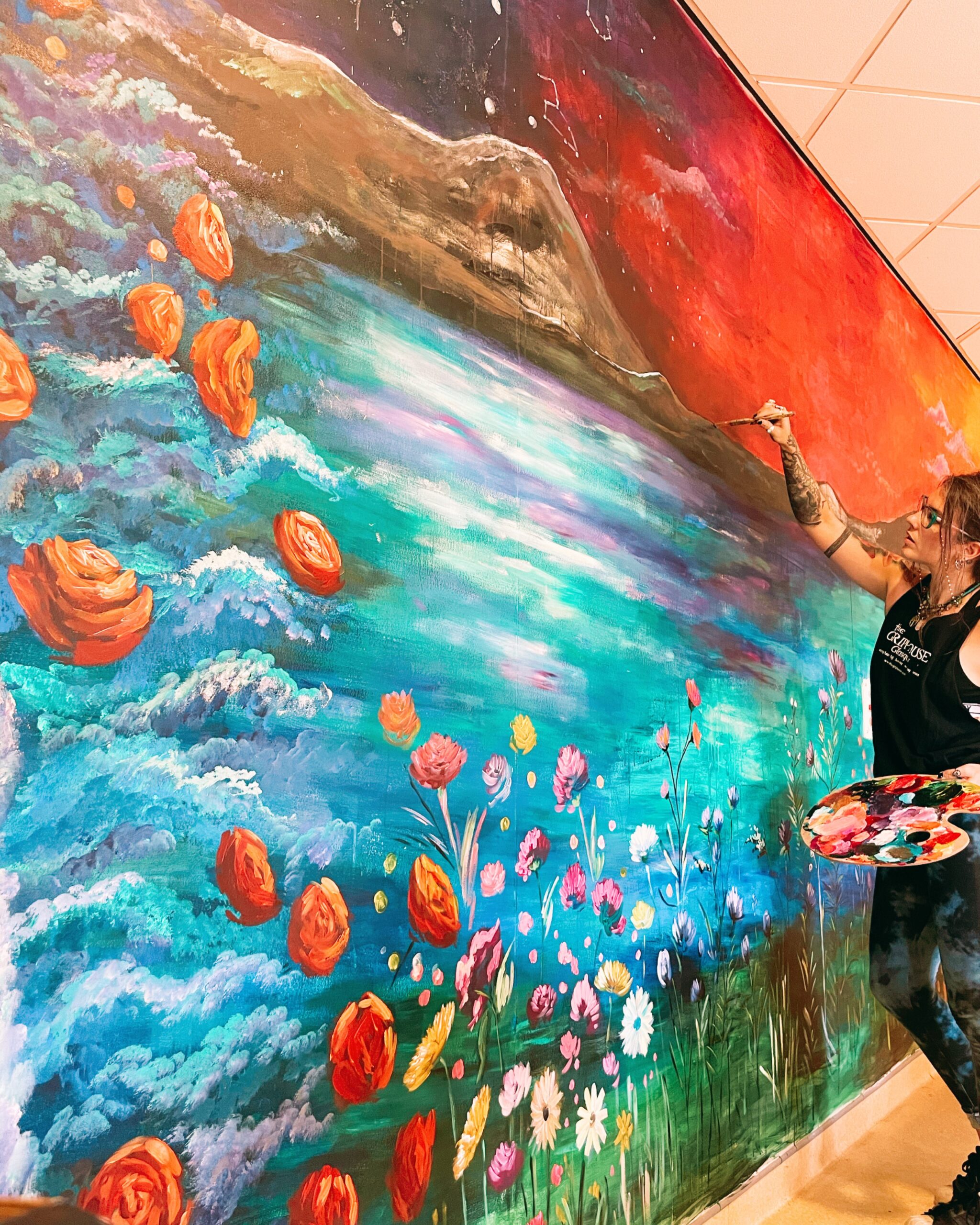 Beautiful mural wows staff and patients and brings the outside, inside ...