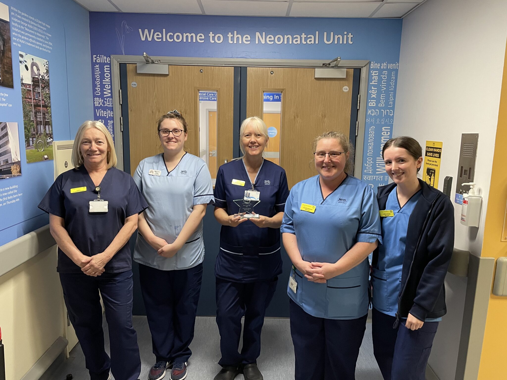 Princess Royal Maternity neonatal team named ‘best in Scotland’ - NHSGGC
